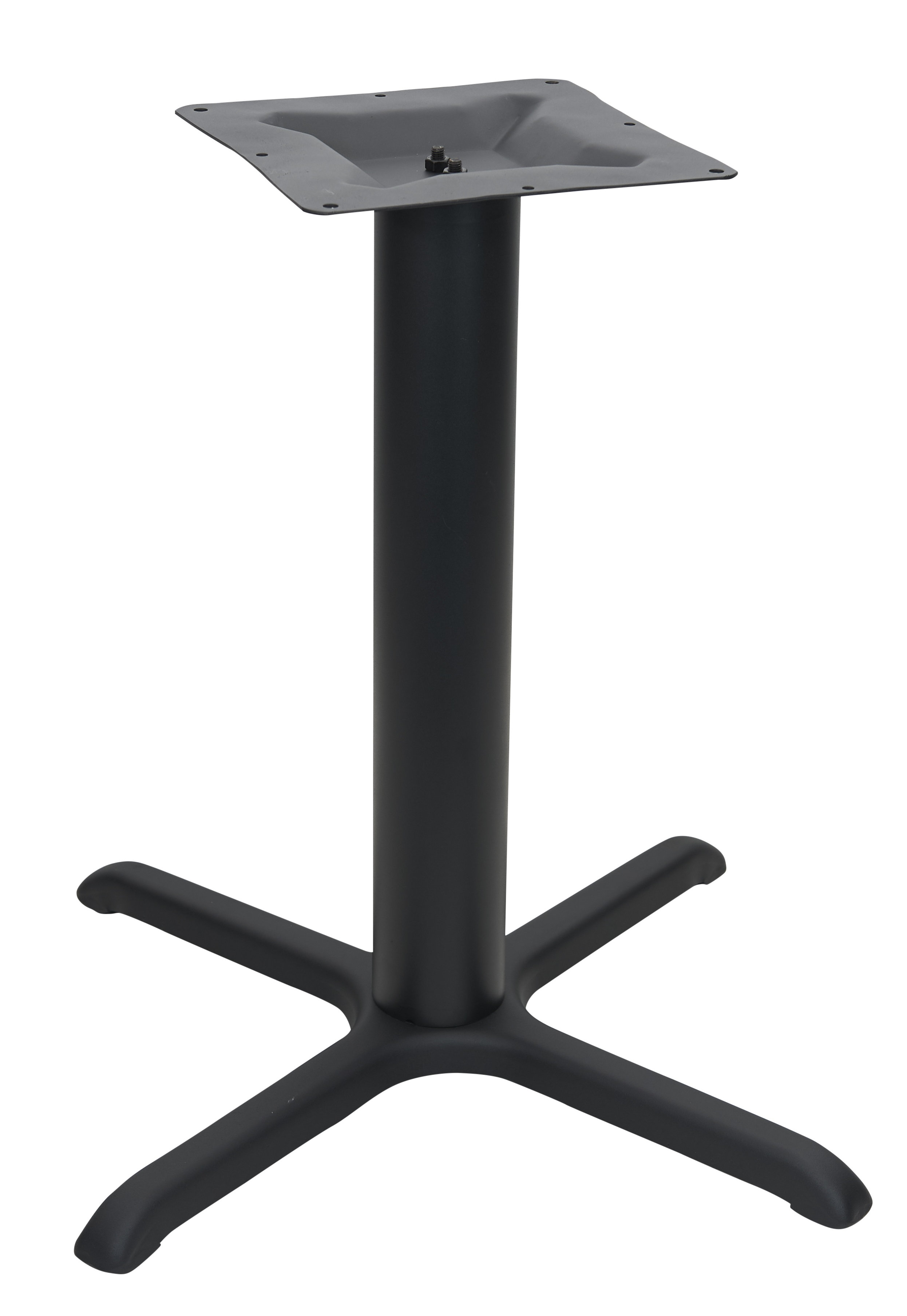 BFM Seating STB Black 22x22" Cross Indoor Dining Height Table Base 4" Column | Wayfair